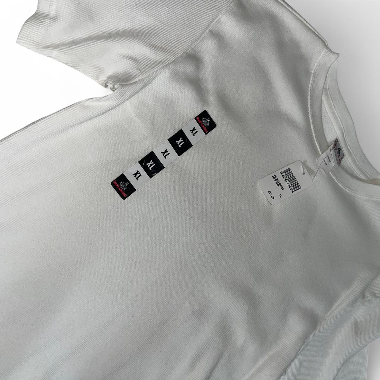 Vintage White Foot Locker ribbed short sleeve... | Depop