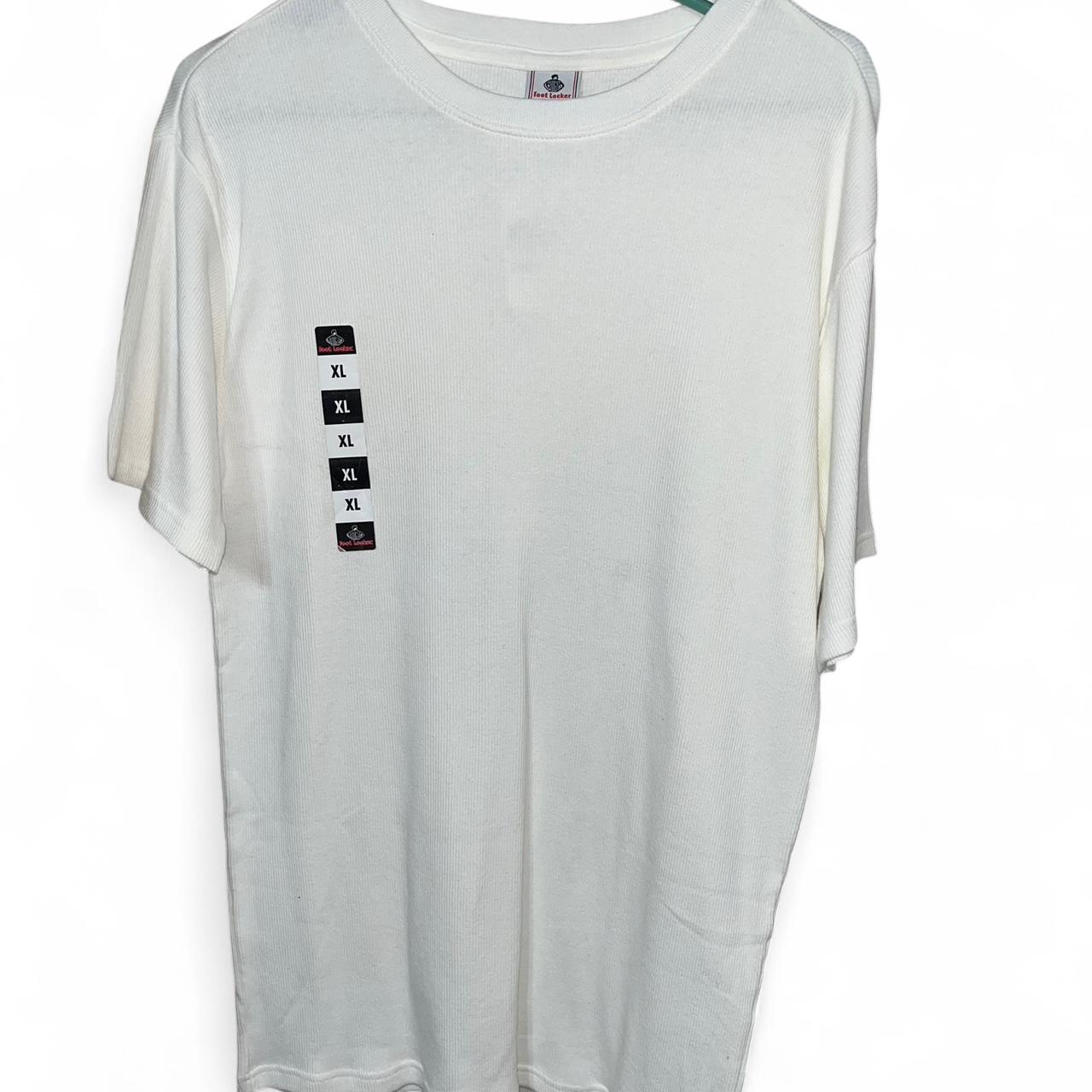 Vintage White Foot Locker ribbed short sleeve... | Depop