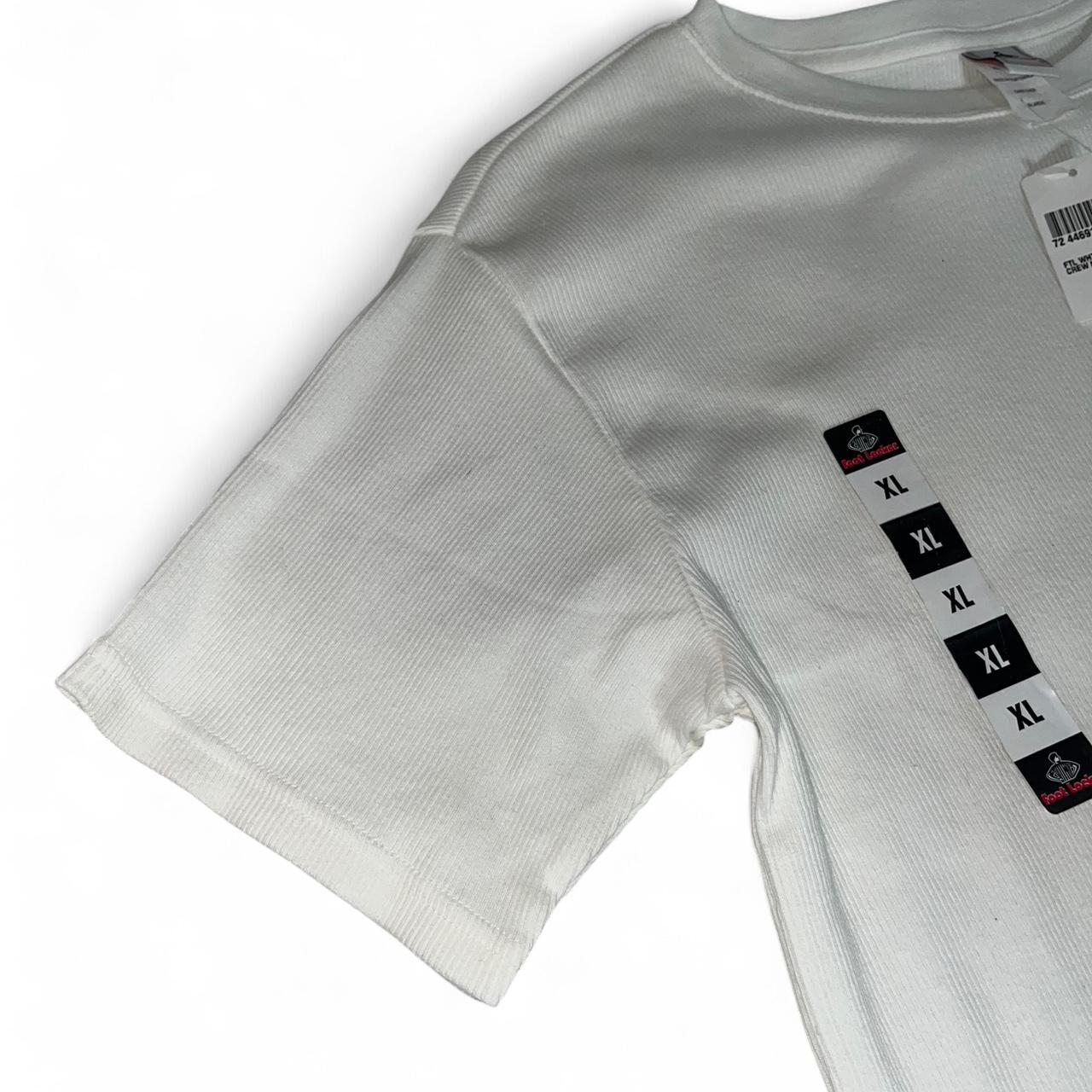 Vintage White Foot Locker ribbed short sleeve... | Depop