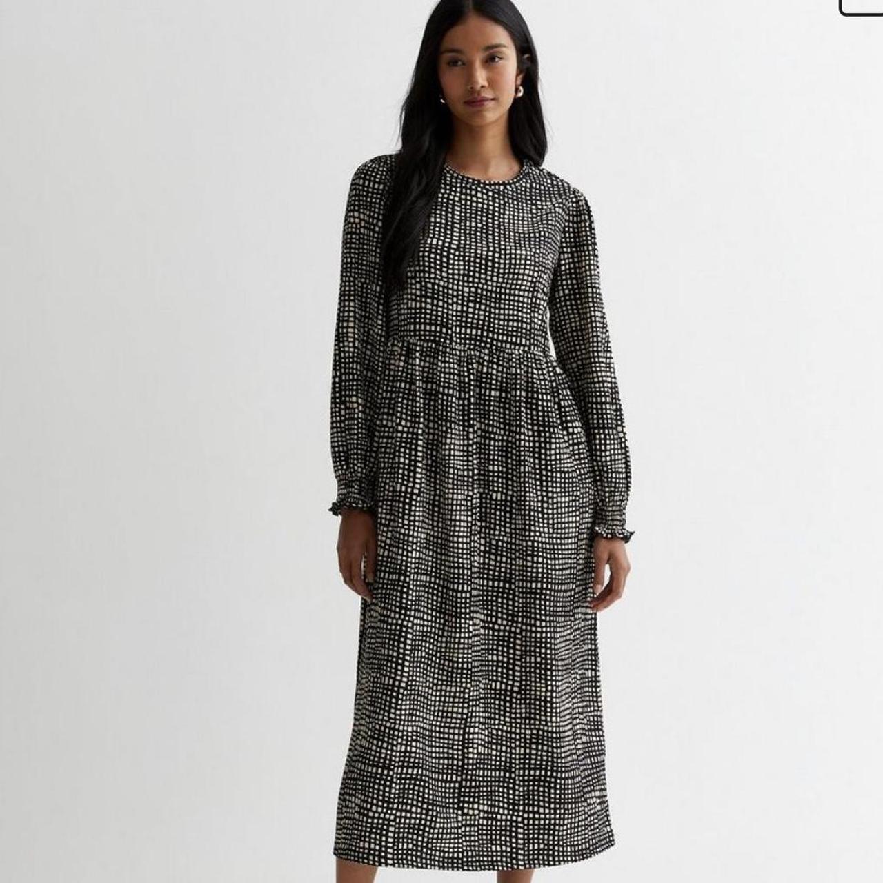 New Look Crinkle Smock Dress Size 10 Worn Once Depop
