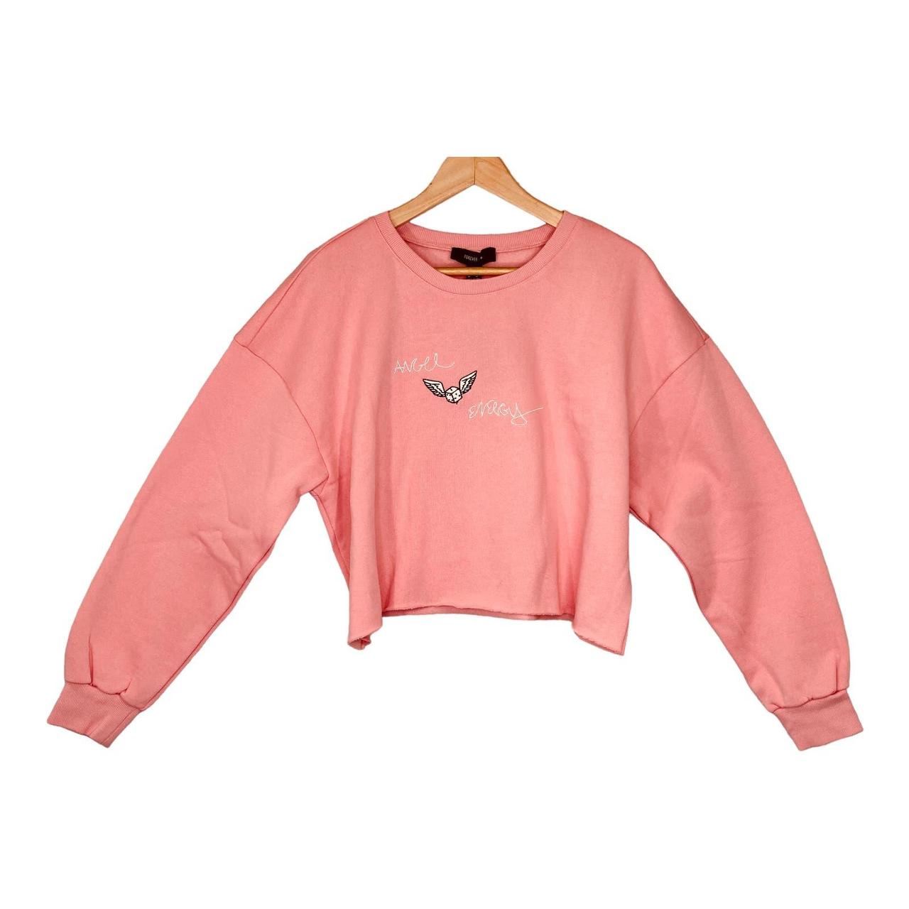 NEWForever 21 Sweatshirt Angel Energy Size XL Coral... - Depop