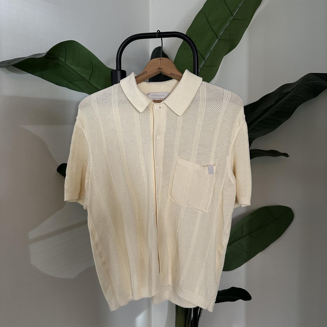 knit button up polo fits quite oversized - Depop