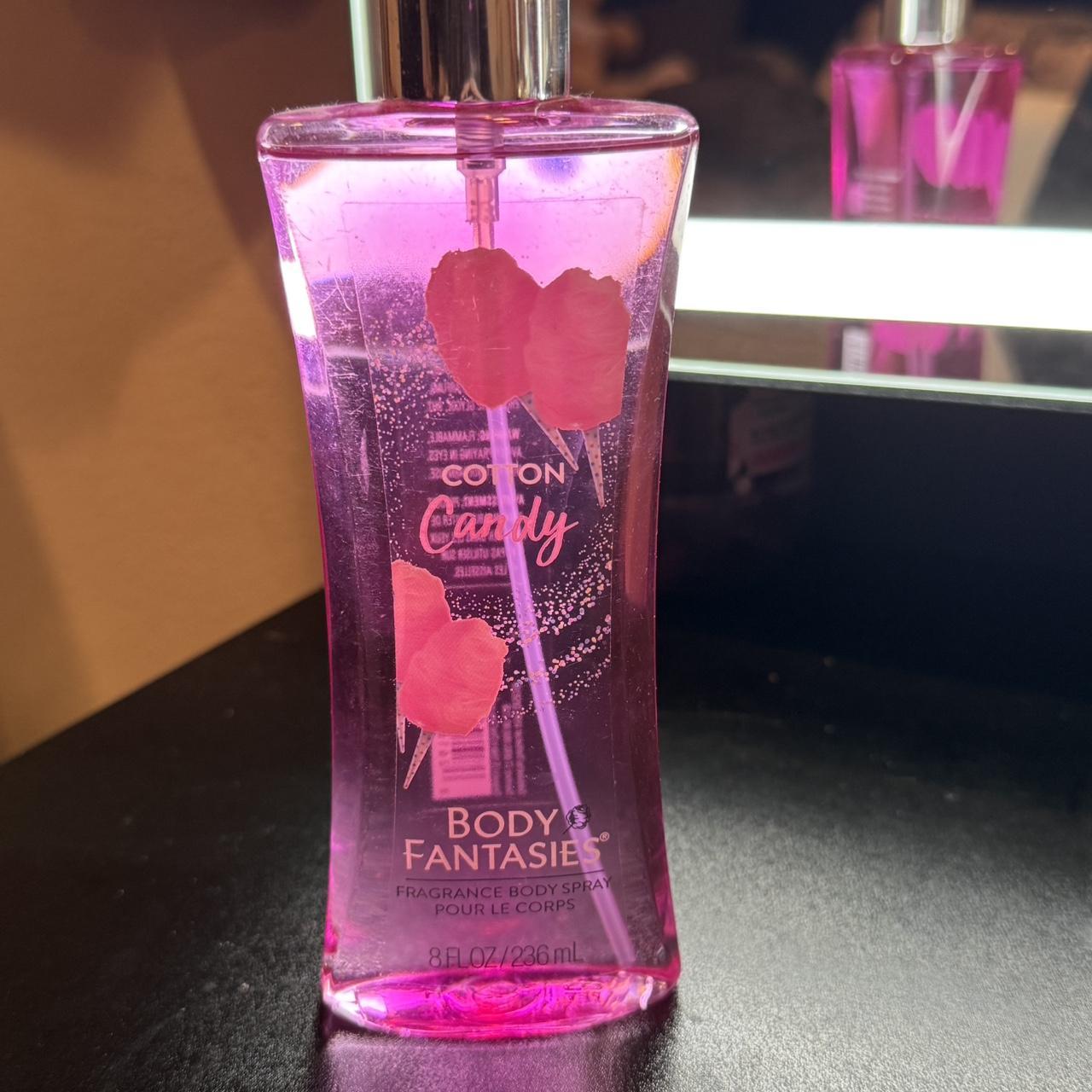 Body & Fantasies pink cotton candy body spray... | Depop