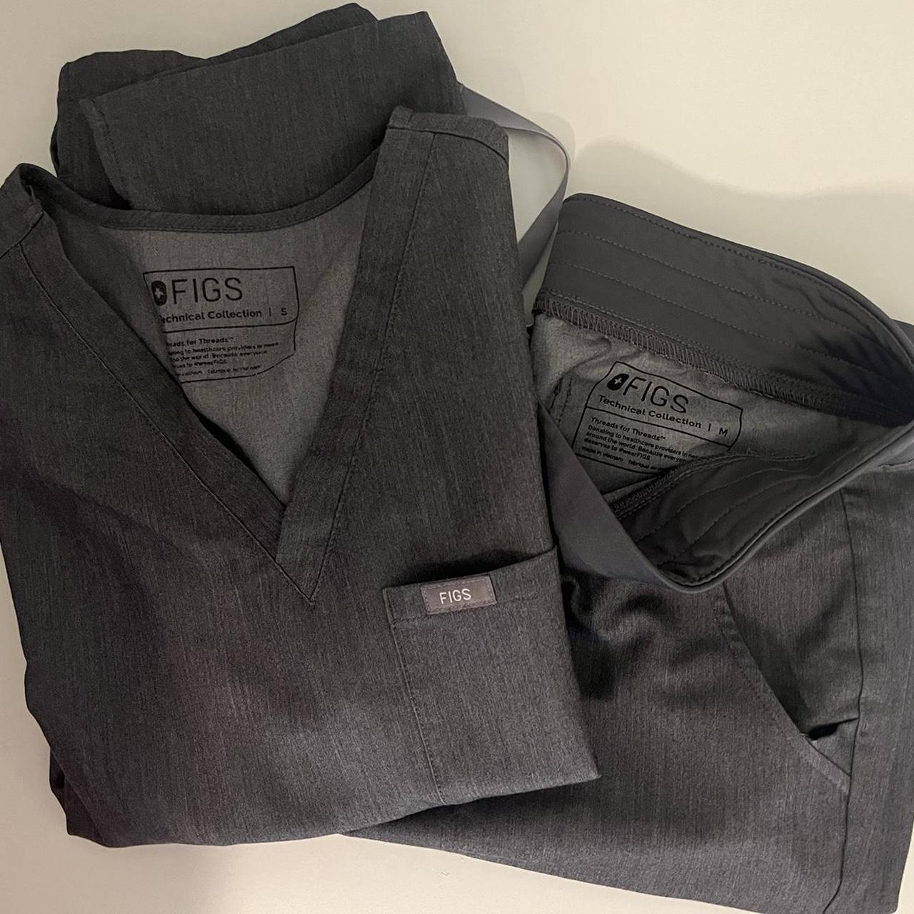 Figs Scrub Set Gray Top- Small Bottoms (Jogger... - Depop
