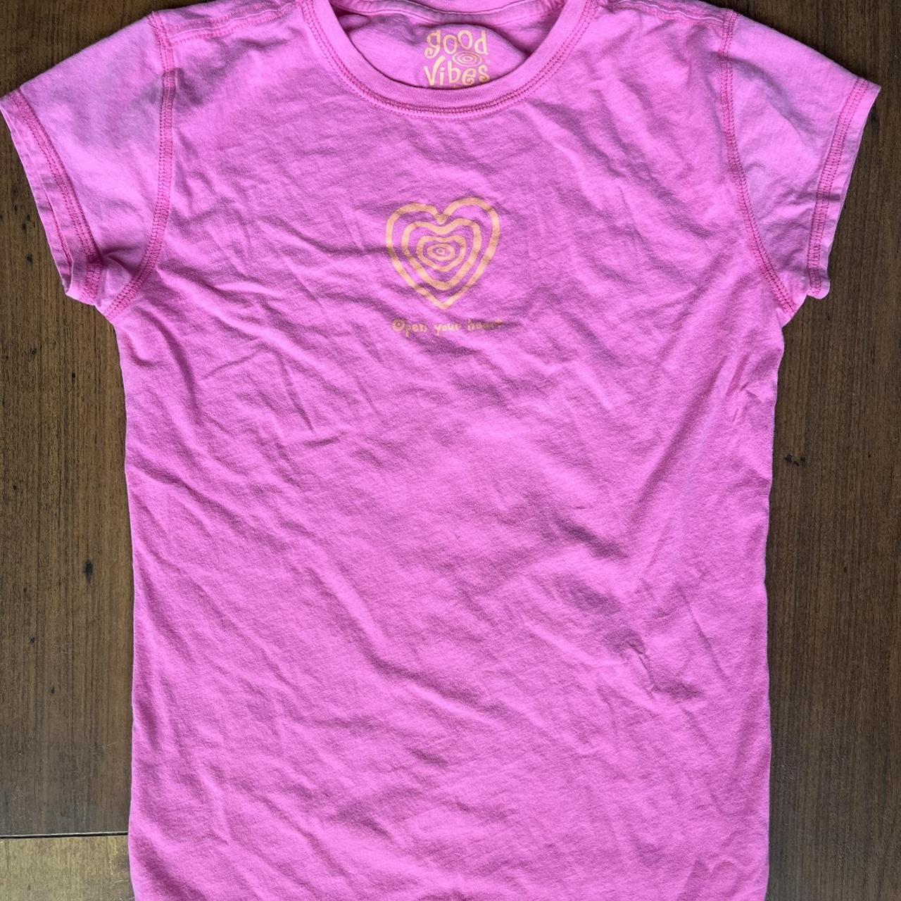 Life Is Good Pink Baby Tee Size XS - Depop