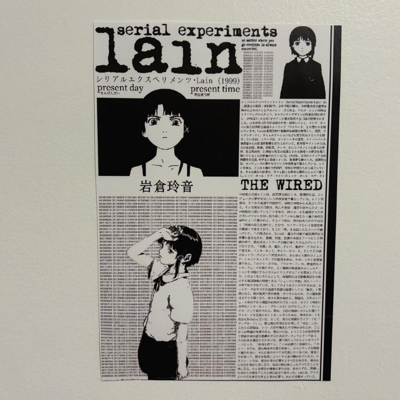 Serial experiments lain !. Anime poster... - Depop