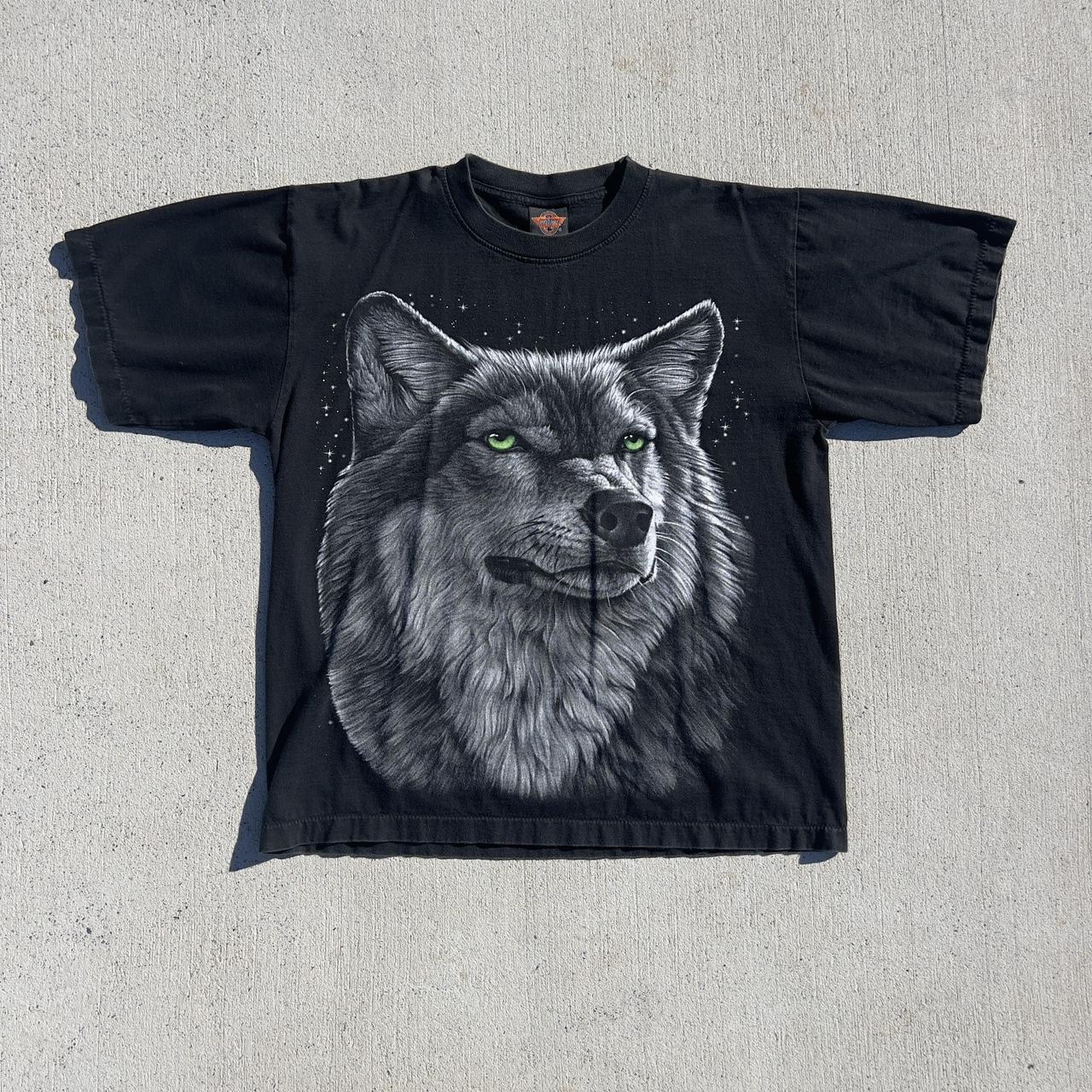 vintage wolf tee by Rock Eagle designed in... | Depop