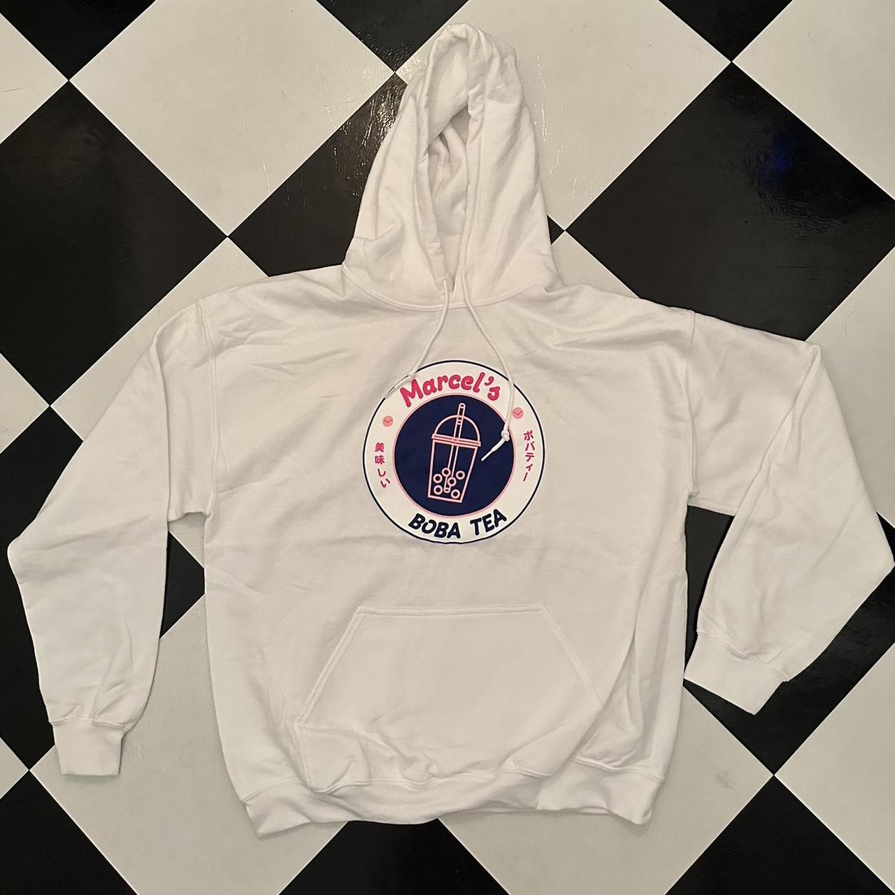 Marcel’s Boba Tea Hoodie White Brand new leftover... - Depop