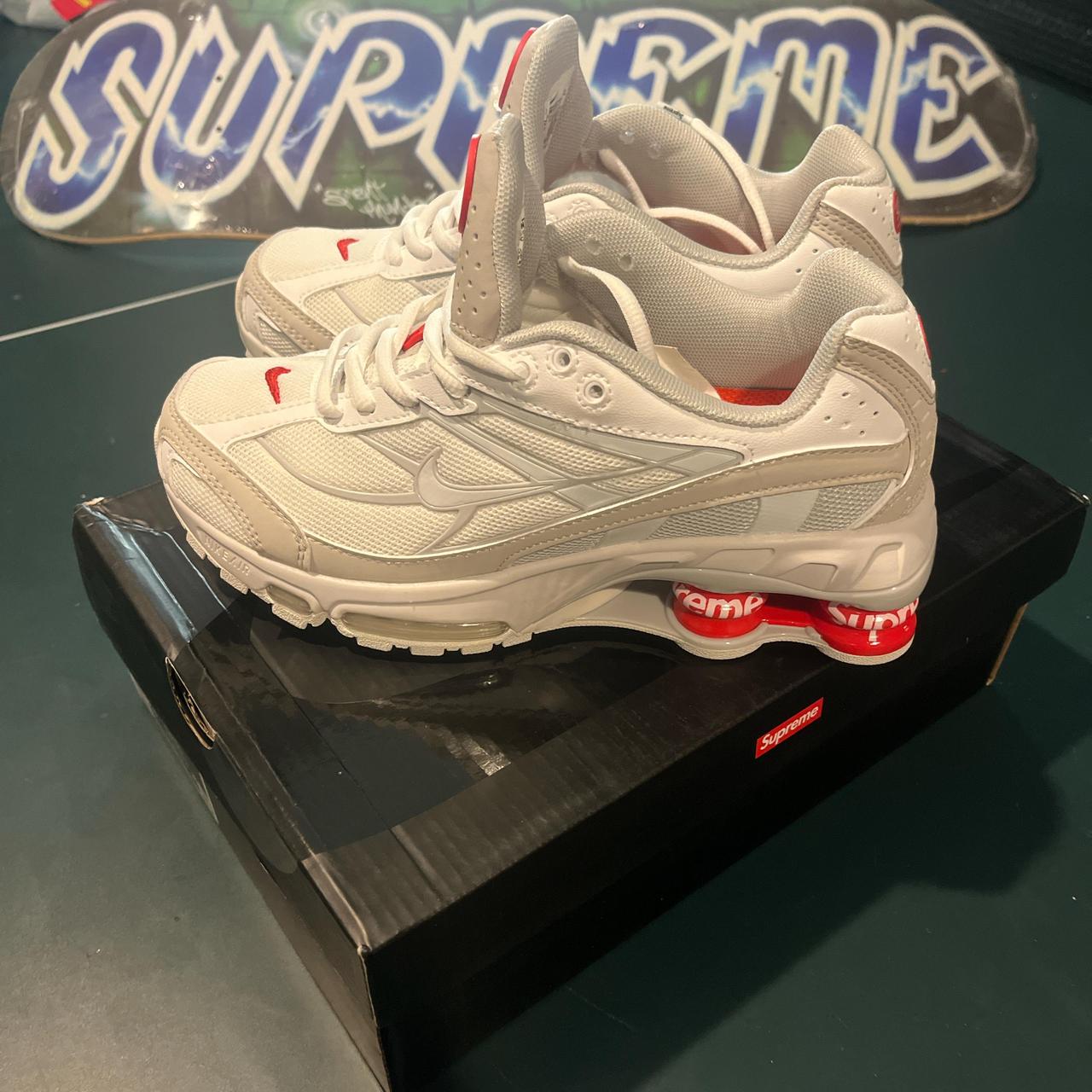 Nike Supreme Shox Ride 2 SP White and Red New in box... - Depop