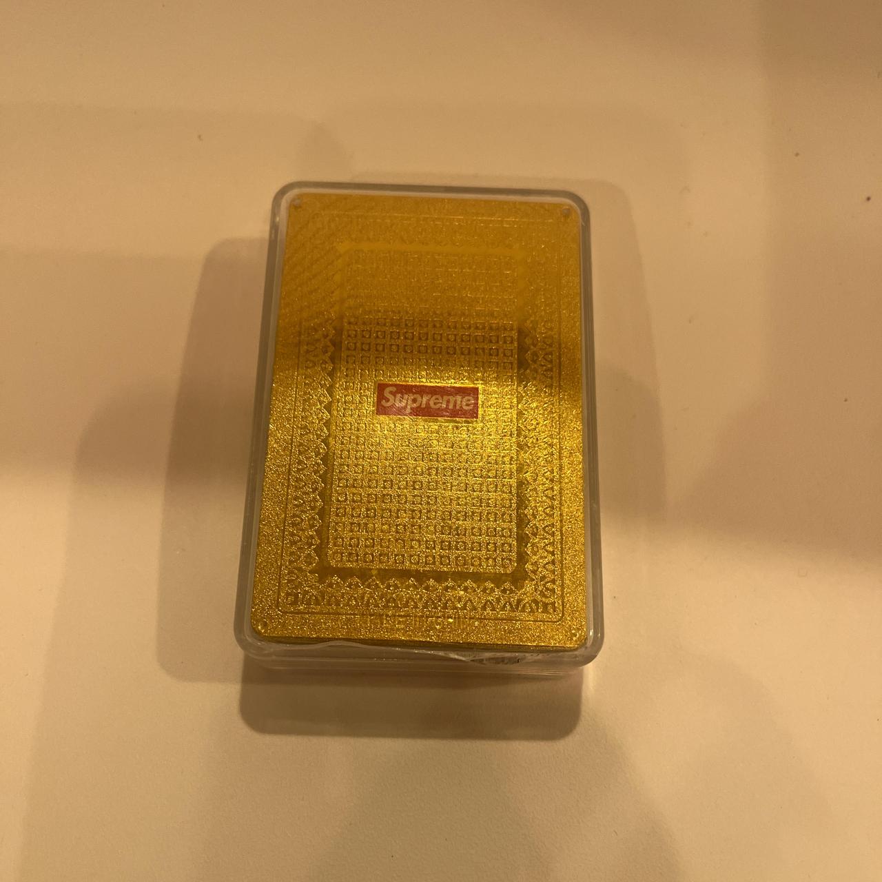 Golden Supreme Playing Cards New never opened - Depop