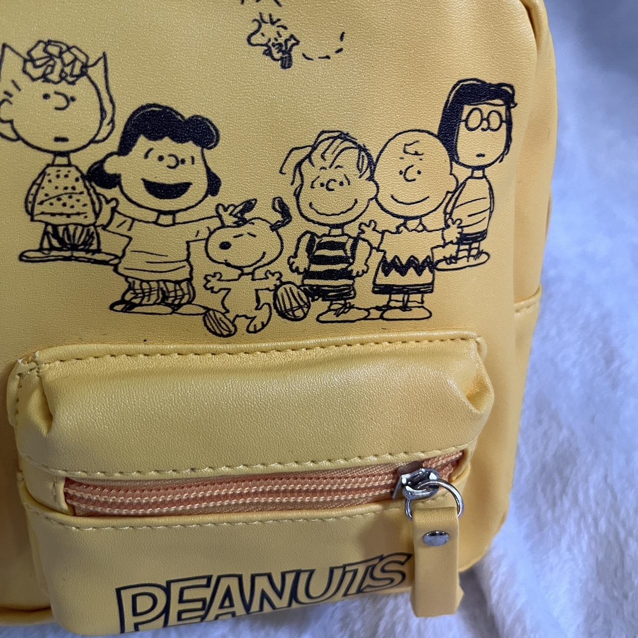 Mini Yellow Peanuts Snoopy Backpack - New with... - Depop