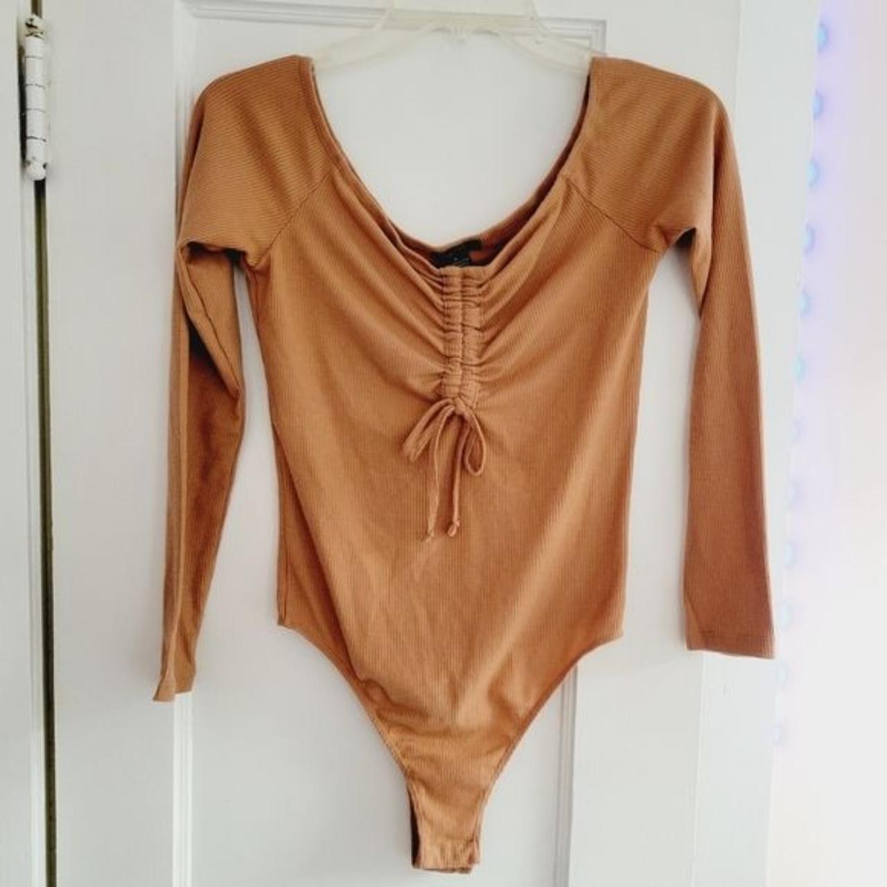 Women's Tan Bodysuit | Depop