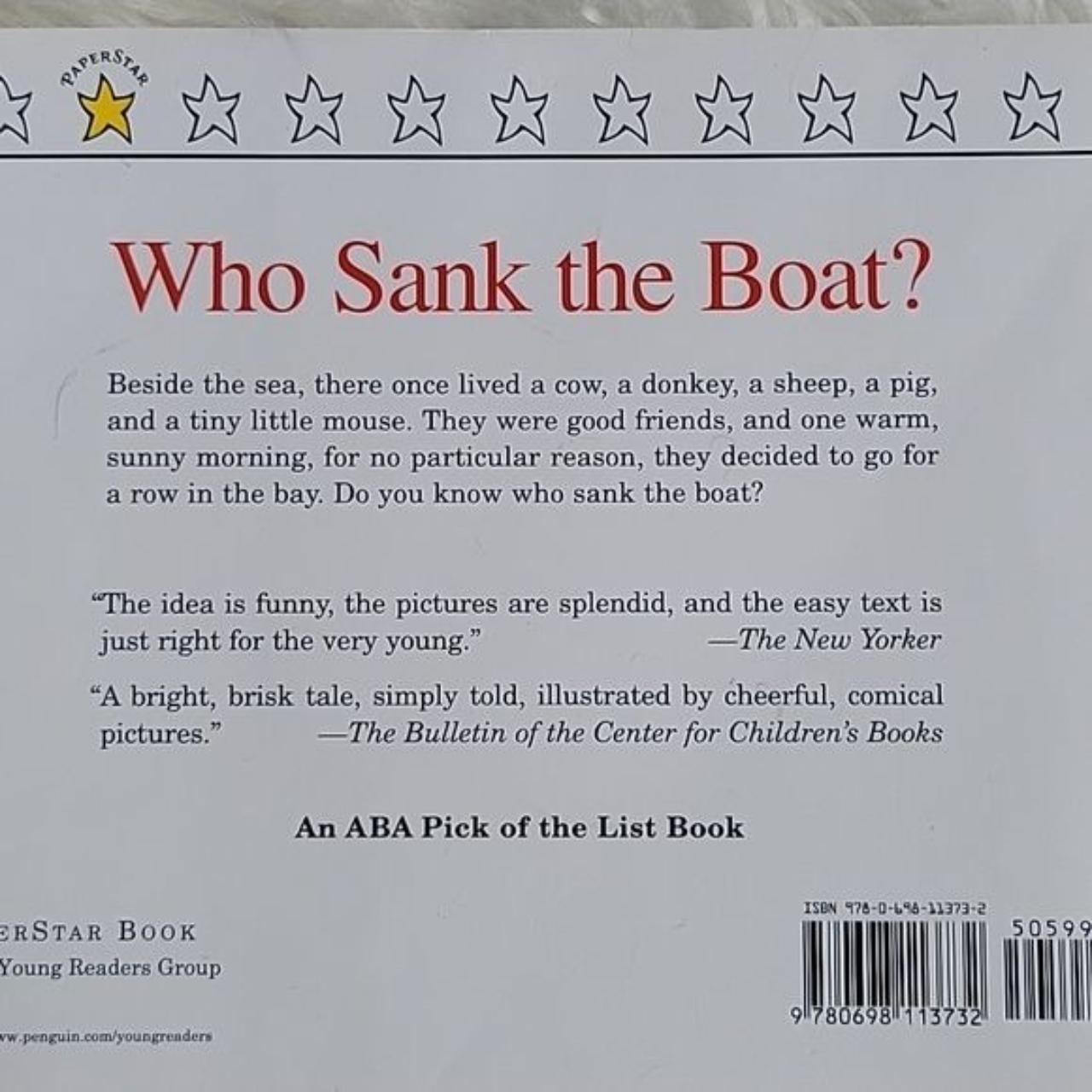 Who Sank the Boat? By Pamela Allen A PaperStar... - Depop
