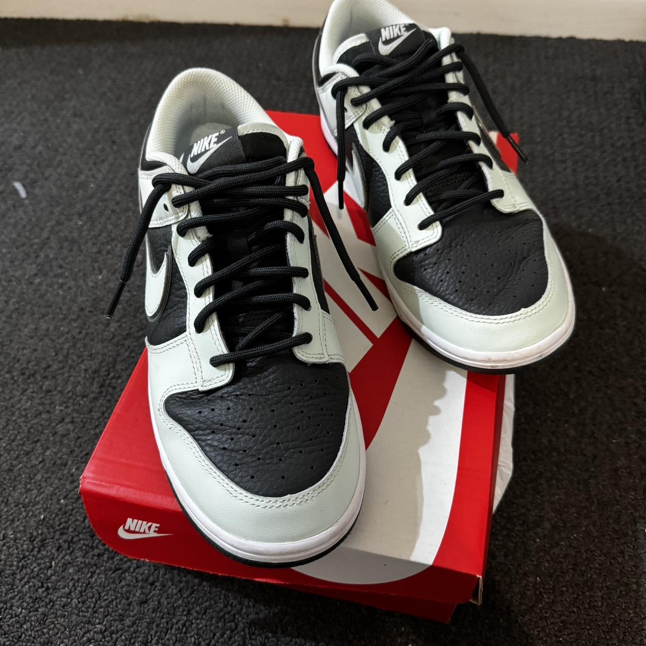 NIKE MINT DUNKS Size 9 Tech-wear type vibe. Laces... - Depop