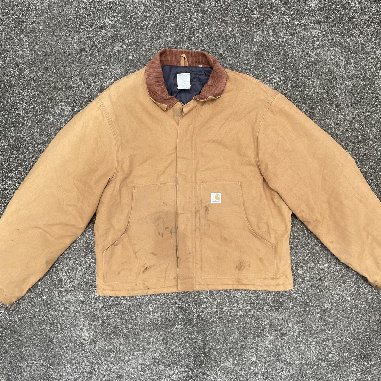 Tan Carhartt Detroit Jacket Great Condition Size Xl - Depop