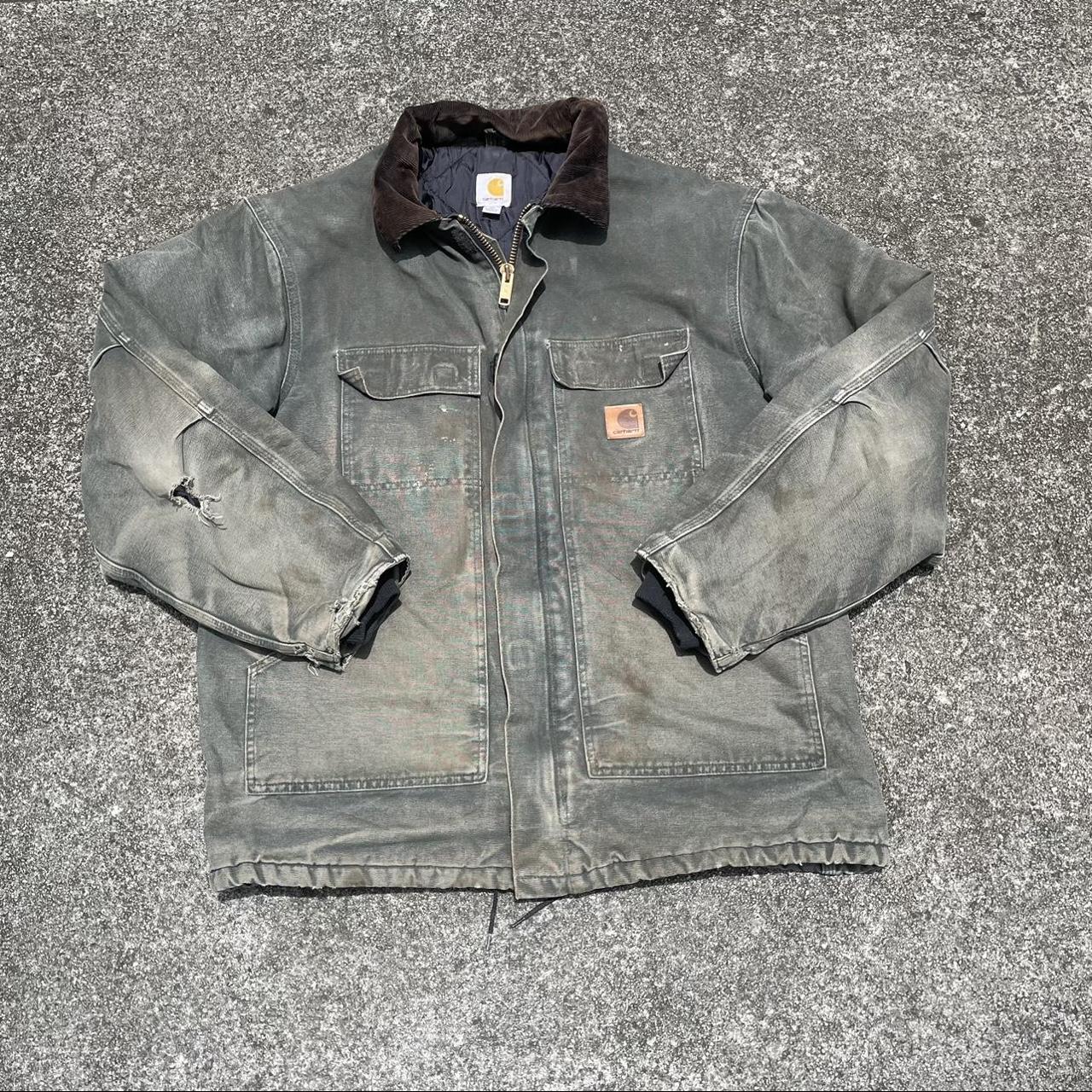 Moss Green Carhartt Detroit Jacket Good Condition... - Depop