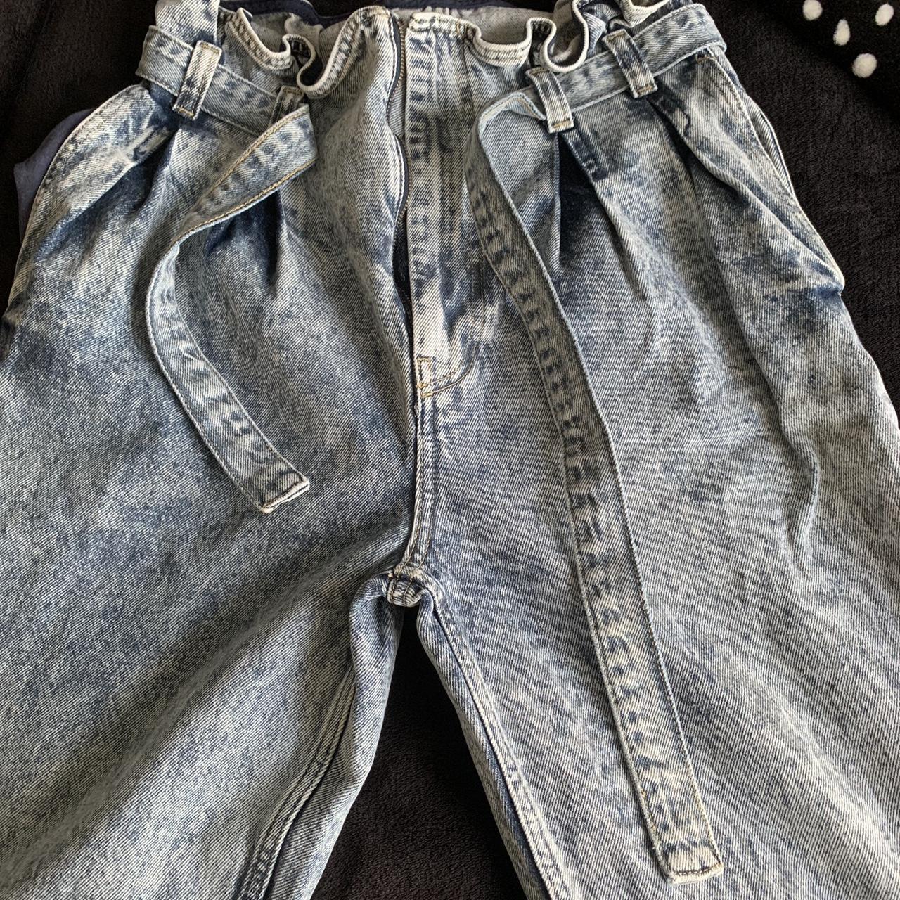 Unique Vintage jeans Cute frill at waist area... - Depop