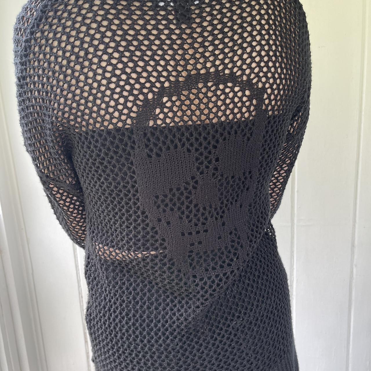 Here’s this insane net sweater top With dope skull... - Depop
