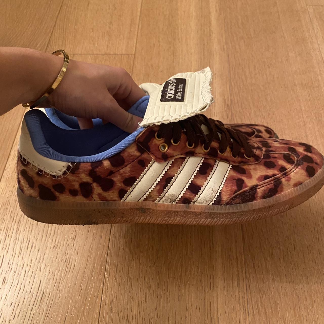 Adidas sambas textured leopard print shoes Men’s... | Depop