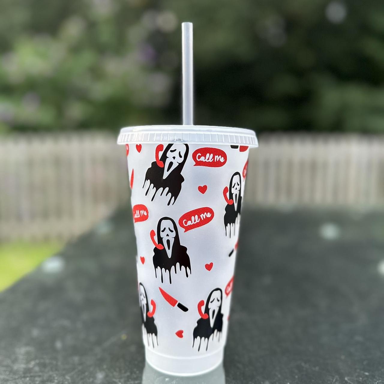 Ghost Face Cold Cup 🔪👻 ️ Brand new hand made 24oz |... - Depop