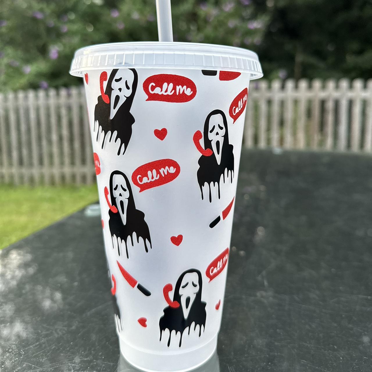 Ghost Face Cold Cup 🔪👻 ️ Brand new hand made 24oz |... - Depop