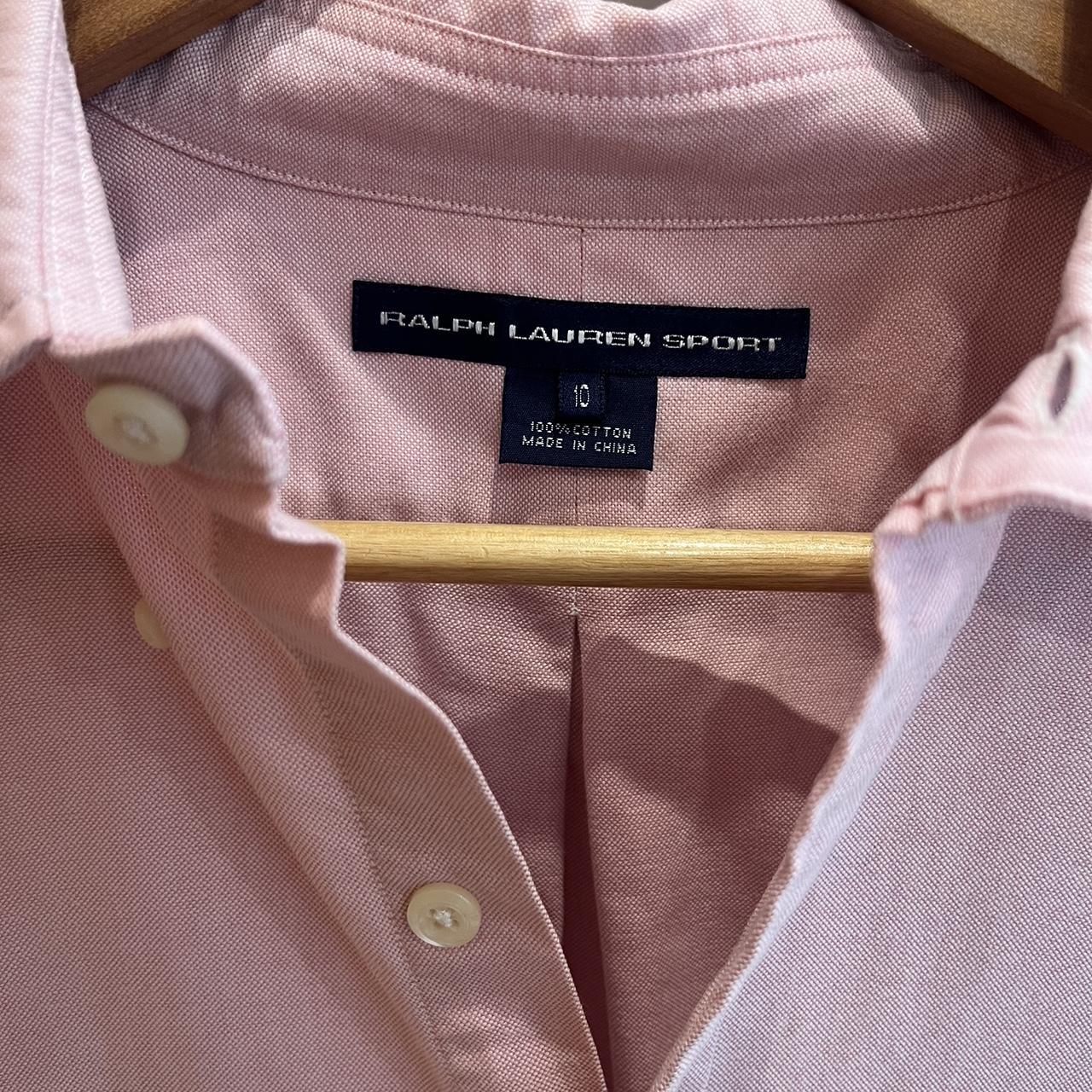Polo Ralph Lauren pink/salmon button up - Depop