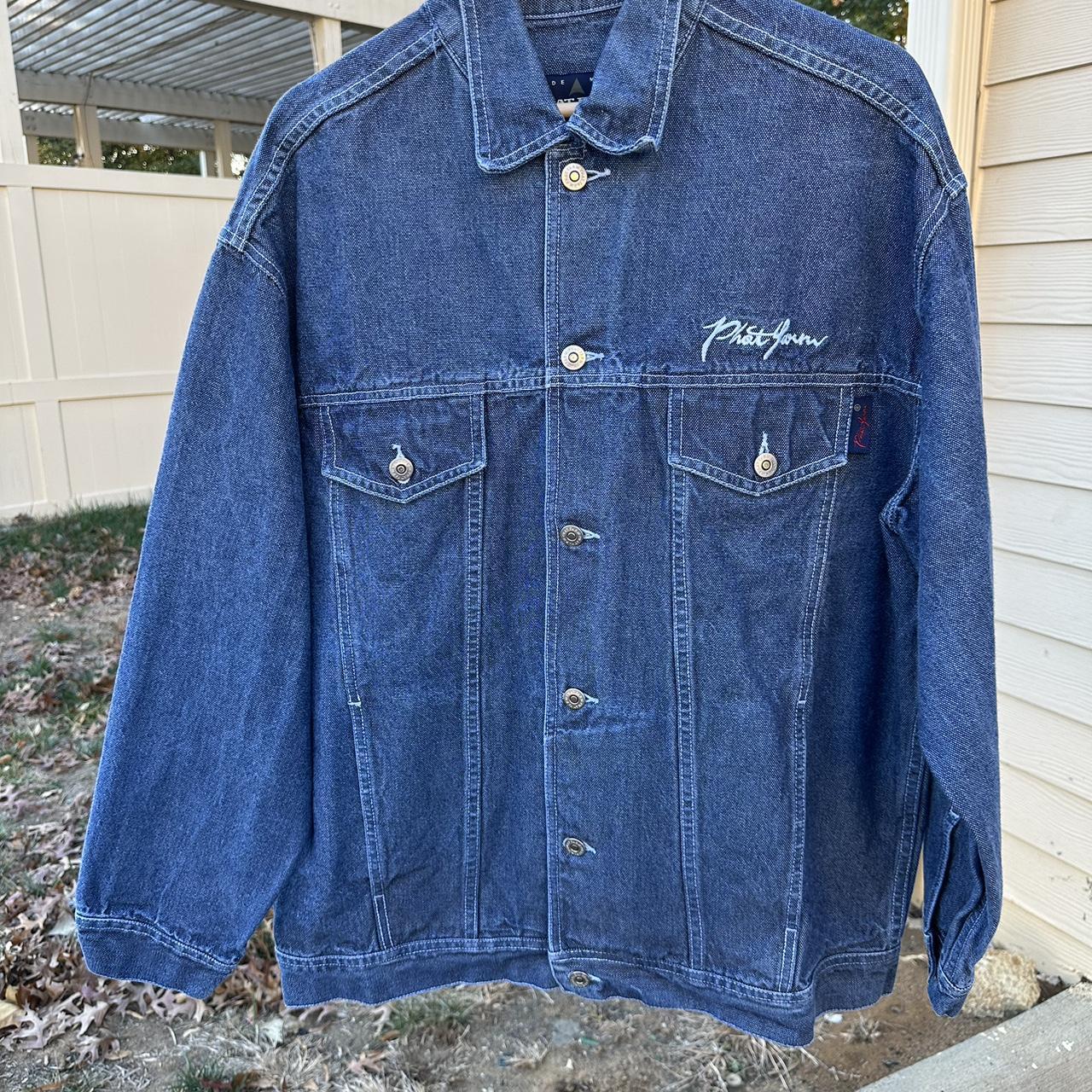 Y2K Phat farm Denim Jacket -tagged xl -fits baggy... - Depop
