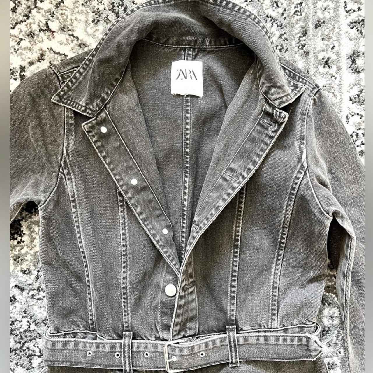 Black Denim long sleeve Zaire jumpsuit - Depop