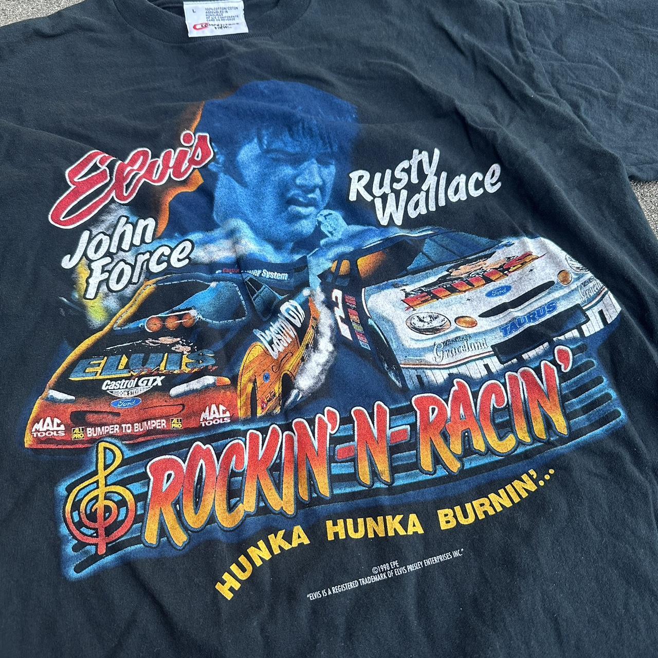 Vintage 1998 Elvis Presley Rusty Wallace NASCAR... - Depop