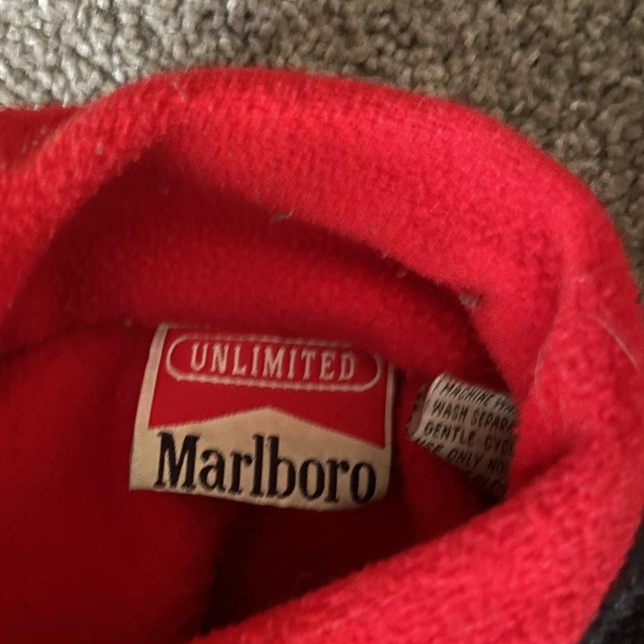 Super cool vintage marlboro unlimited fleece jacket,... - Depop