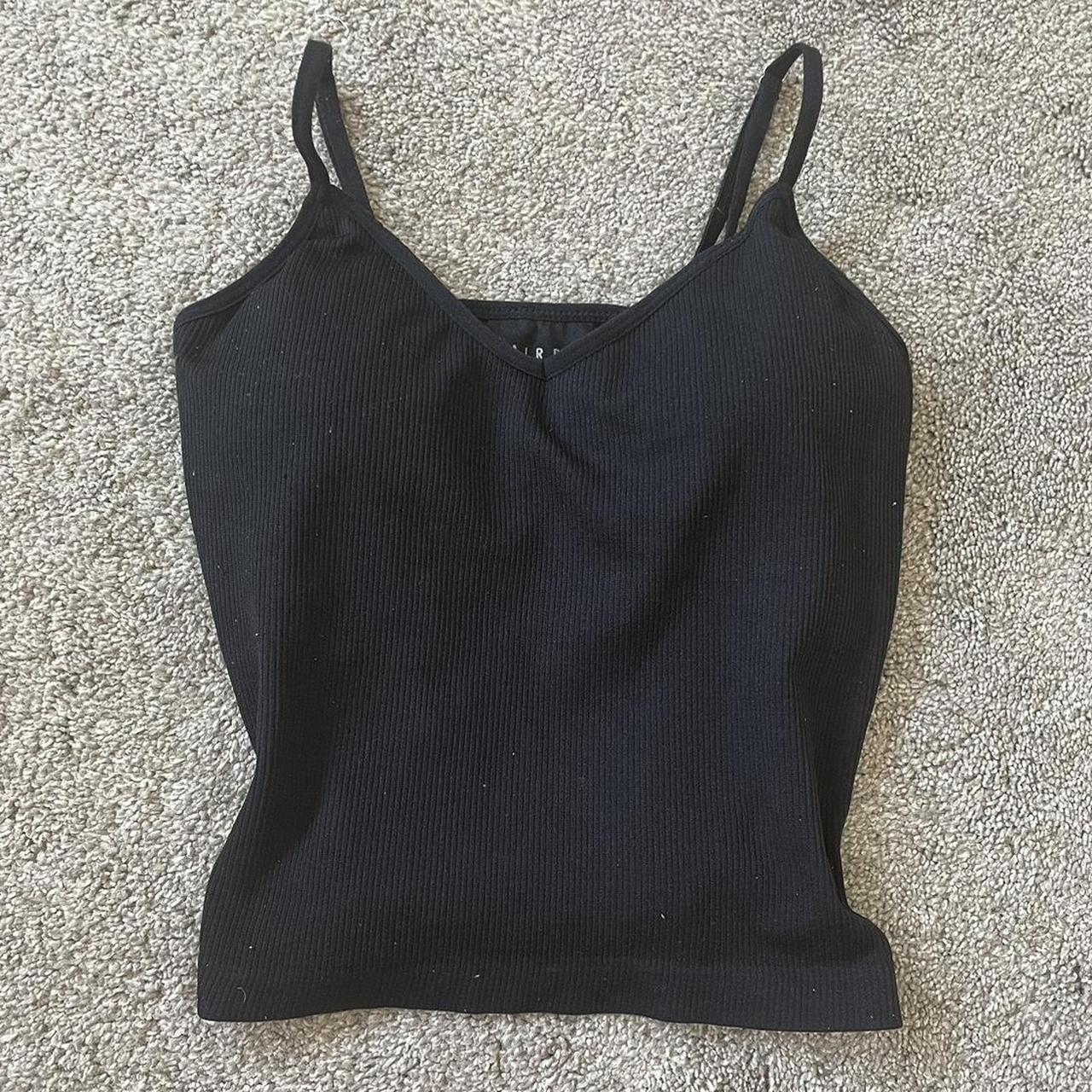(mirrou) padded cropped singlet top! only worn a... - Depop