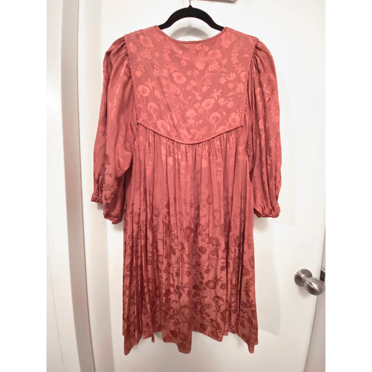 Auguste Dusty Rose Pink Paisley Jacquard Mini Dress... - Depop