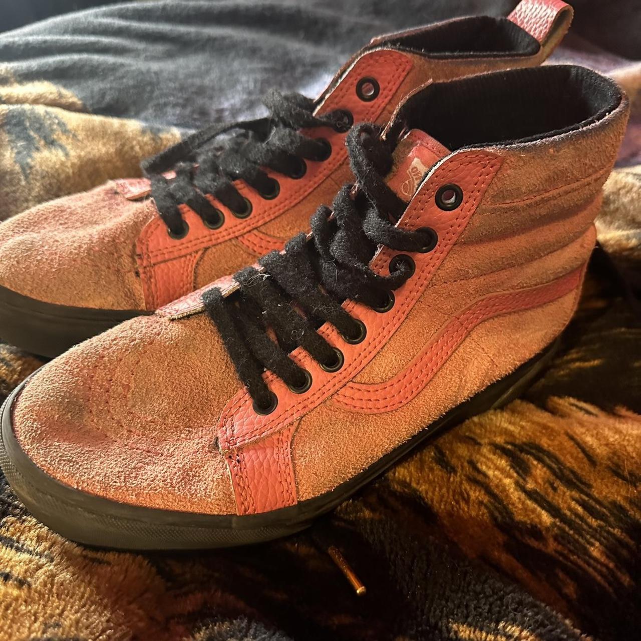 vans pink platform ultra range suede boots/sneakers,... - Depop