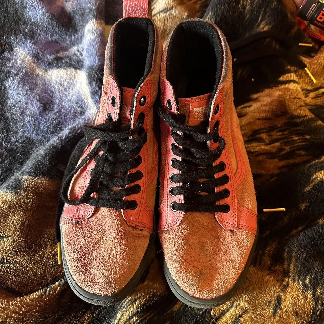 vans pink platform ultra range suede boots/sneakers,... - Depop