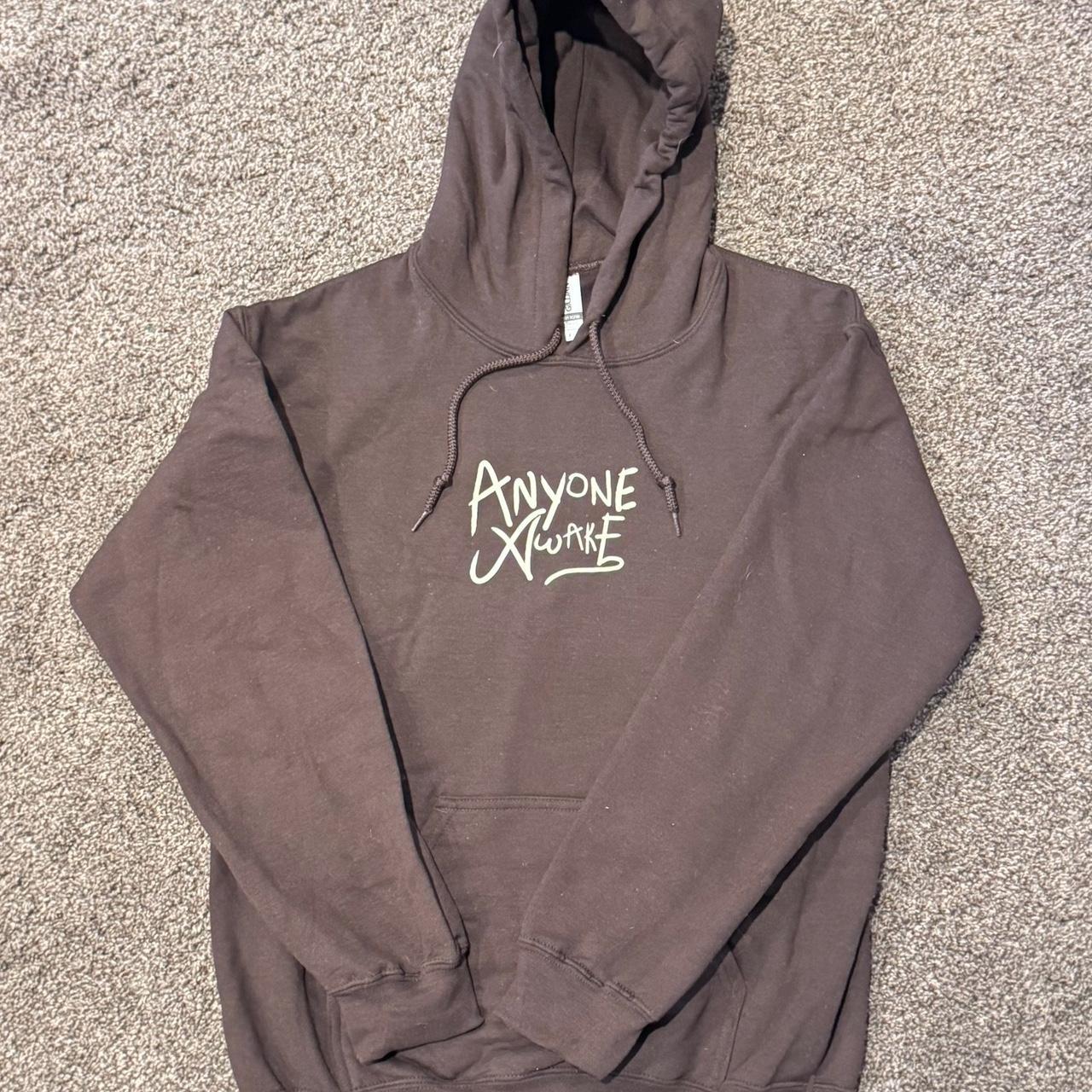 Anyone Awake Brown Hoodie Anyone Awake official merch | Depop
