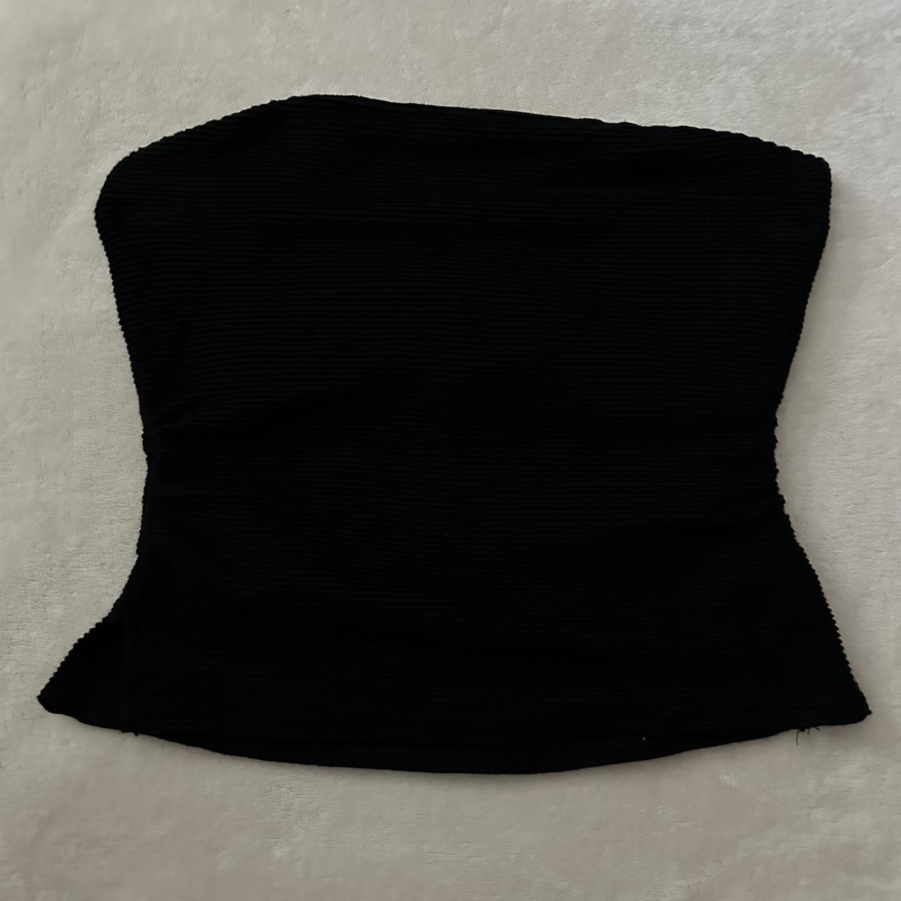 H&M black ribbed tube top XS - brand new with tags -... - Depop