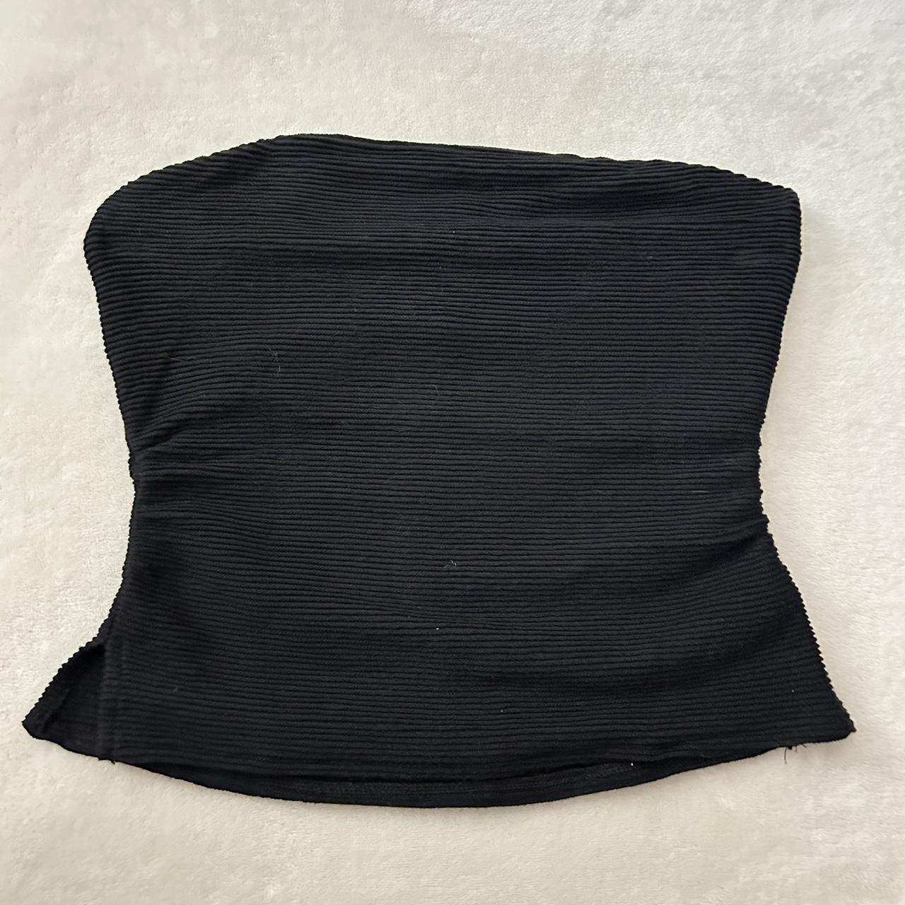 H&M black ribbed tube top XS - brand new with tags -... - Depop