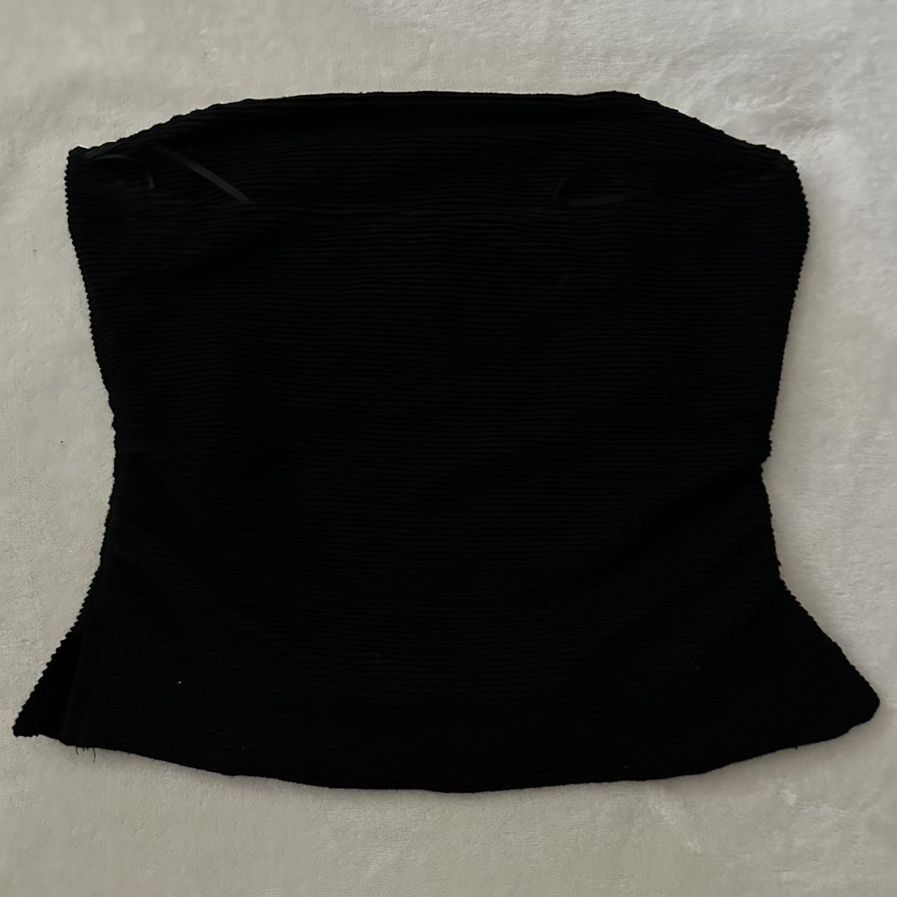 H&M black ribbed tube top XS - brand new with tags -... - Depop