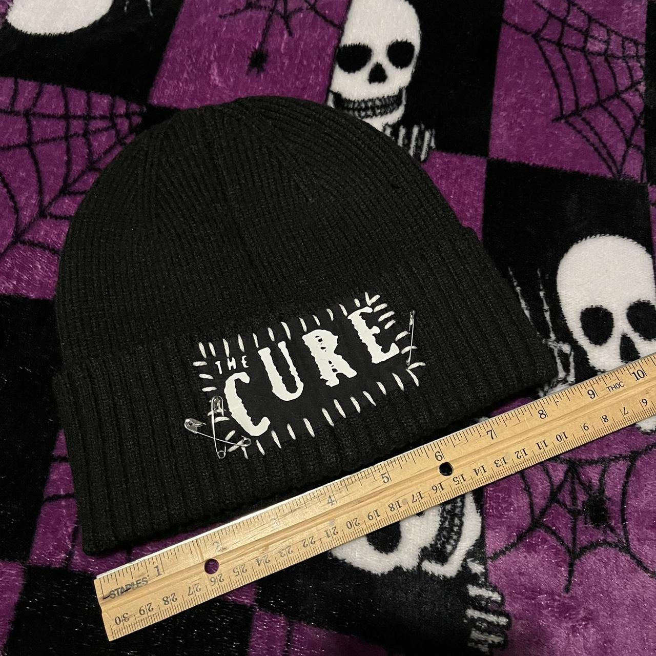 The Cure Patched Beanie patched handmade and sewn... - Depop
