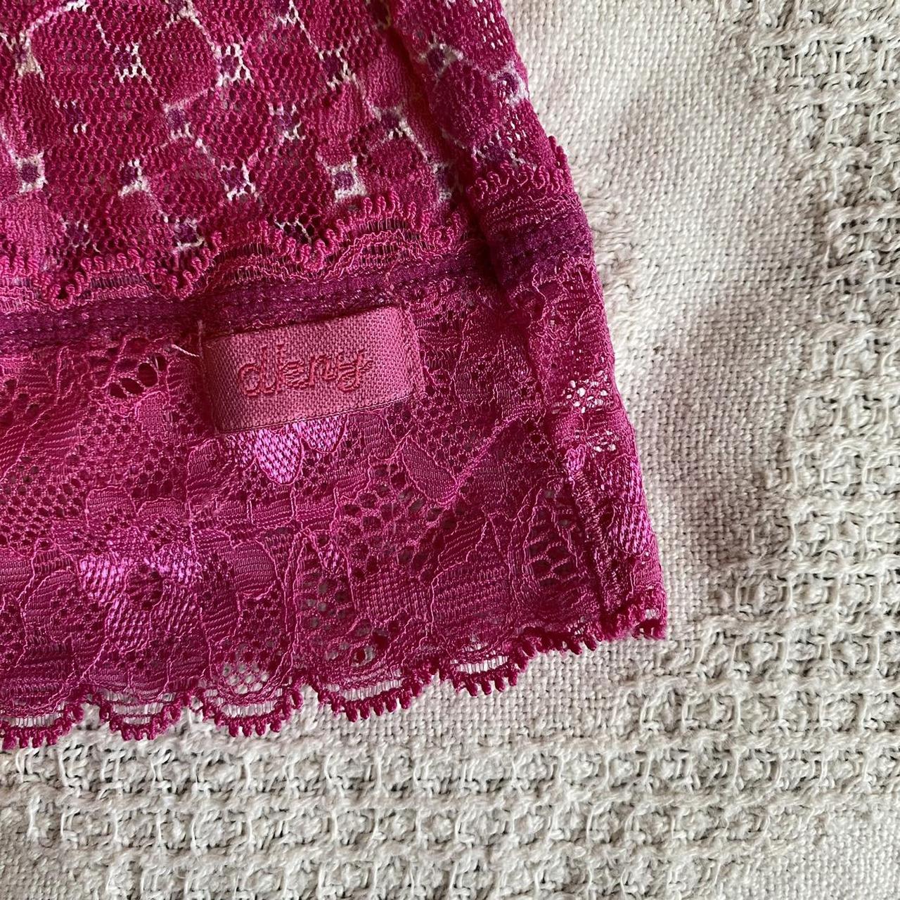 Woman’s size M sheer pink lace tank top perfecting... - Depop