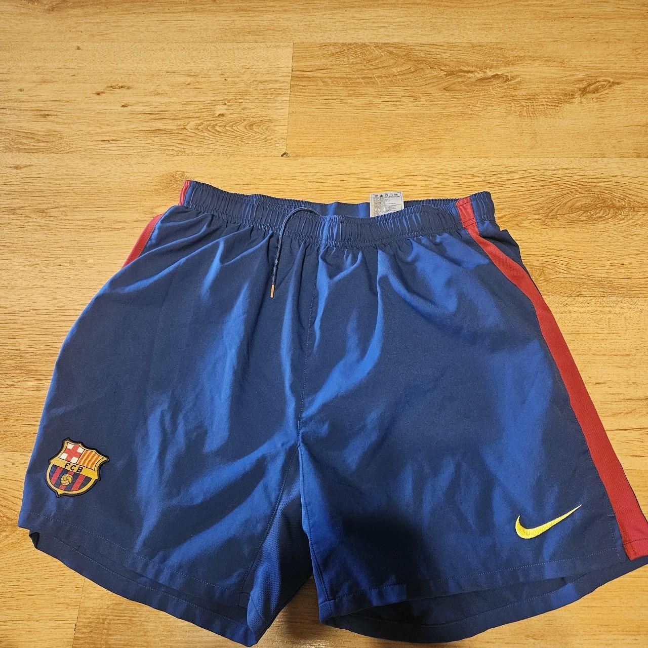 Mens gently worn nike FC Barcelona soccer shorts... - Depop