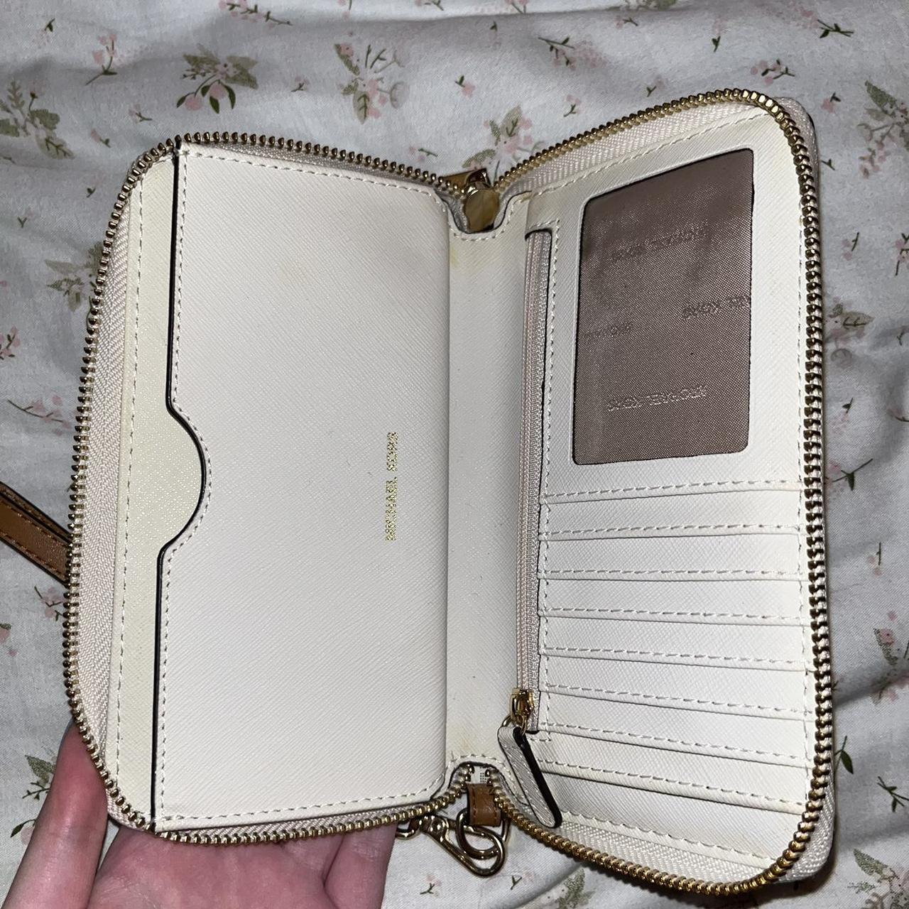 White Michael Kors wallet! In great condition,... - Depop