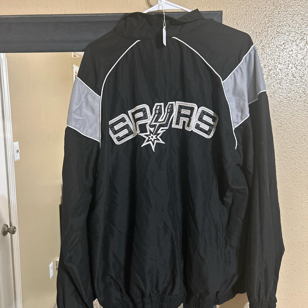 Vintage San Antonio spurs half zipped jacket... - Depop