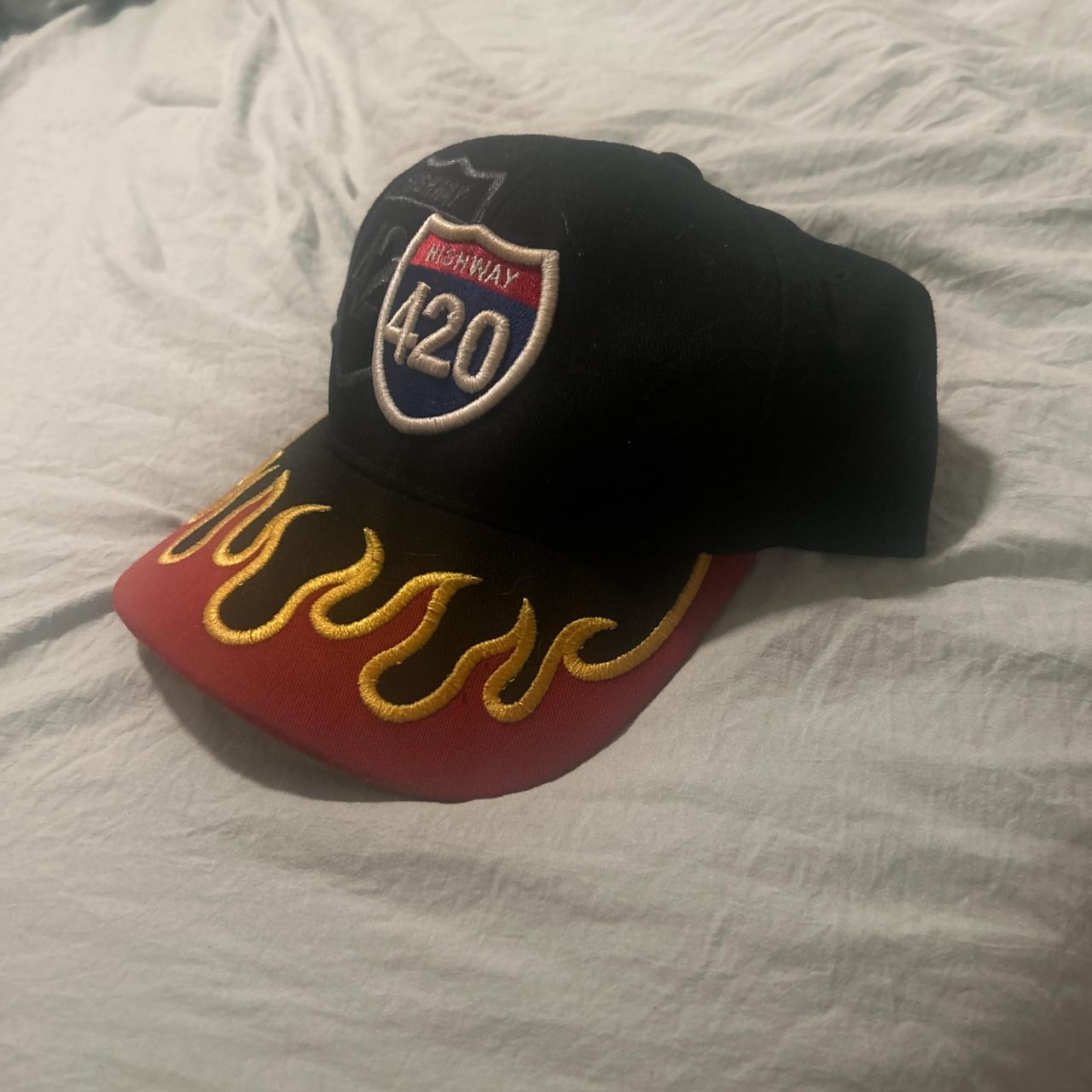 Highway 420 Velcro hat #flames #hat #vintage #retro... | Depop