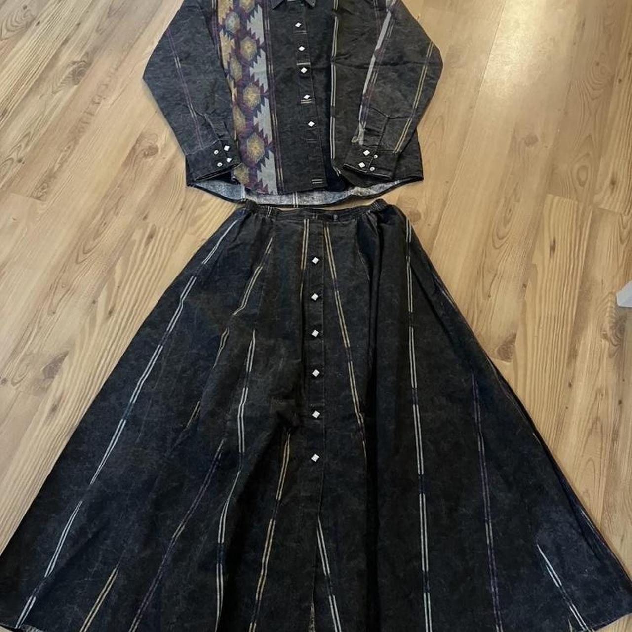 Vintage Rockmount ranch wear Skirt Set See... - Depop