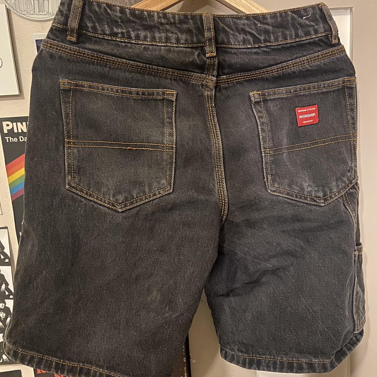 Black Worship Jorts Depop