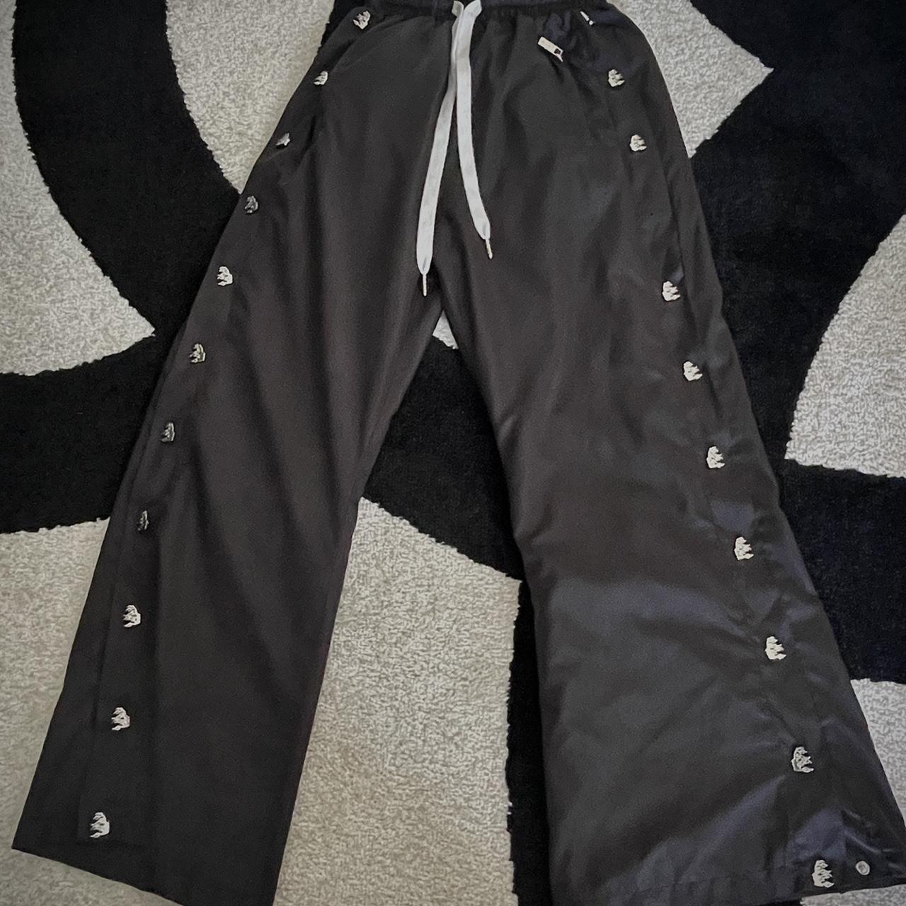 Hellstar Waxed Nylon button pants, There baggy they... - Depop