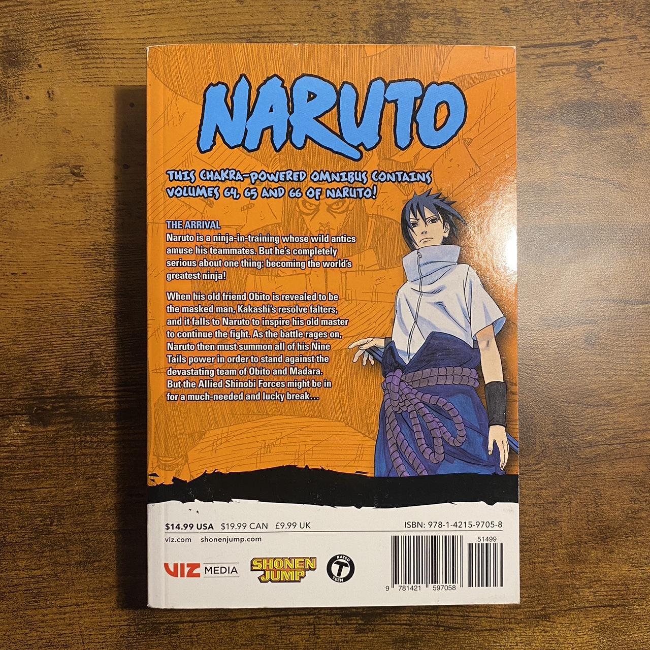 Naruto manga 3 in 1 volumes 64 65 and 66 - Depop