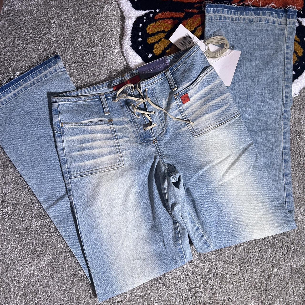 Y2k bongo lace up flare jeans Brand new bongo jeans... - Depop