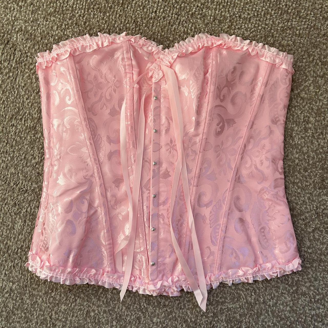 Pink Amazon corset Size 12 but fits 10 Never worn,... - Depop